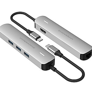 HyperDrive Tube 6-in-1 USB-C Hub - Silver