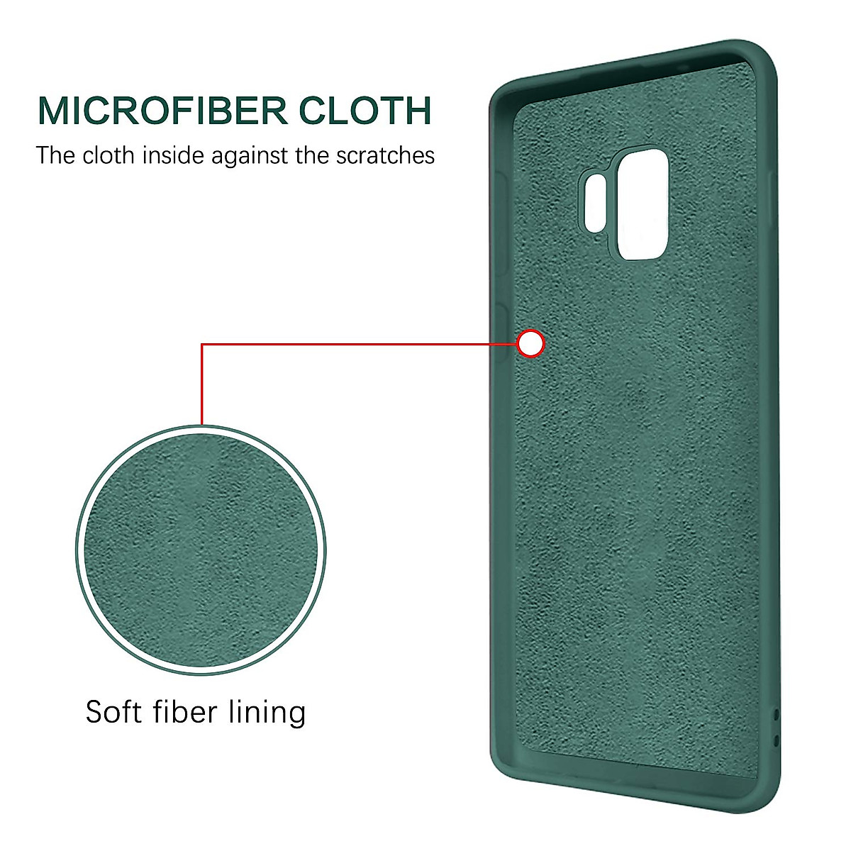 BENTOBEN Samsung Galaxy S9 Case, Slim Silicone | 360° Ring Holder Kickstand | Support Car Mount | Soft Rubber Shockproof Bumper Protective Non-Slip Case for Samsung Galaxy S9 5.8" (2018), Dark Green