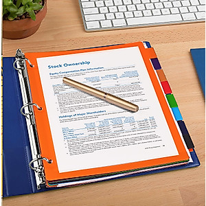HABGP 16Pcs/2 Set 8 Tab Dividers for 3 Ring Binder, 16 Pcs Clear Color 3 Ring Binder Dividers with Tabs, Page Folder Dividers, Plastic Tabbed File Dividers with Tabs, Three Ring Binder Index Dividers