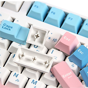 TOkey PBT keycap Cherry Profile 142 Key Dye Sublimation ANSI Layout Keycap for Mechanical Gaming Keyboard Cherry MX Switch (Milk Cover)