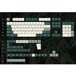 144 Keys Botanical Cherry Profile PBT Dye Sub Keycaps for MX Mechanical Keyboard GMMK Filco Ducky 104 TKL GK61 KBD75 96 GK64 68 (144 Key Botanical)