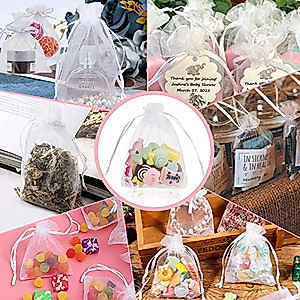 KongJies Organza Bags, 50 Pack Sheer Organza Bags 4x6, Jewelry Bags Drawstring, Mesh Gift Bags for Jewelry, Soaps, Party Favor Gifts