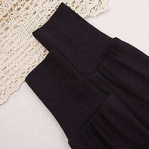 IZYJOY Toddler Baby Girls Basic Solid Color Turtlneck T-Shirt Soft Cotton Tops Cute Puff Long Sleeve Little Baby Clothes (Black, 2-3T)