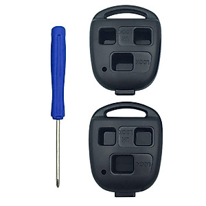 Replacement Keyless Entry Remote Control Key Case Fit for Lexus ES GS GX is LS LX RX SC Key Fob Cover Case Without Blade(2PCS)