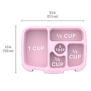 Bentgo® Kids Prints Tray with Transparent Cover - Reusable, BPA-Free, 5-Compartment Meal Prep Container with Built-In Portion Control for Healthy Meals At Home & On the Go (Lavender Galaxy)