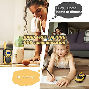 Selieve Toys for 4-14 Year Old Children's, Walkie Talkies for Kids 22 Channels 2 Way Radio Toy with Backlit LCD Flashlight, 3 Miles Range for Outside, Camping, Hiking (Yellow)