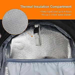 Lemuvlt Hiking Daypack Waterproof Biking Backpack 15L Capacity, Many Compartments Lightweight & Durable- Everyday Backpack for Skiing Skating Snowboarding Hiking Running MTB Cycling(Black)