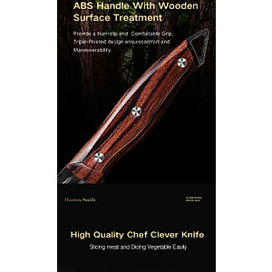 Huntex Smith Hand forged High Carbon steel Serbian Chef’s knife, Wood Handle Butcher Chef Meat Cleaver,Kitchen Knives,Hunting Cleaver,Set Green