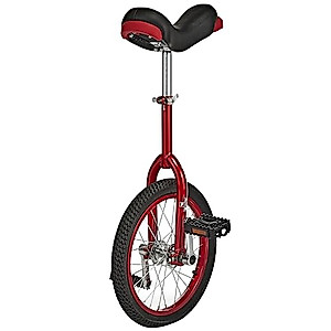Fun 16 Inch Wheel Unicycle with Alloy Rim, Red