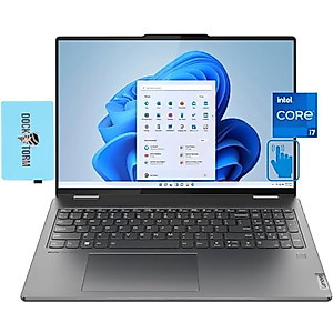 Lenovo Yoga 7i 2-in-1 Laptop 16.0" Touchscreen IPS WVA FHD + (Intel i7-1355U, 16GB LPDDR5, 512GB SSD, Intel Iris Xe, Backlit KYB, FP Reader, 2 Thunderbolt 4, WiFi 6E, Win 11 Home) w/Dockztorm Hub