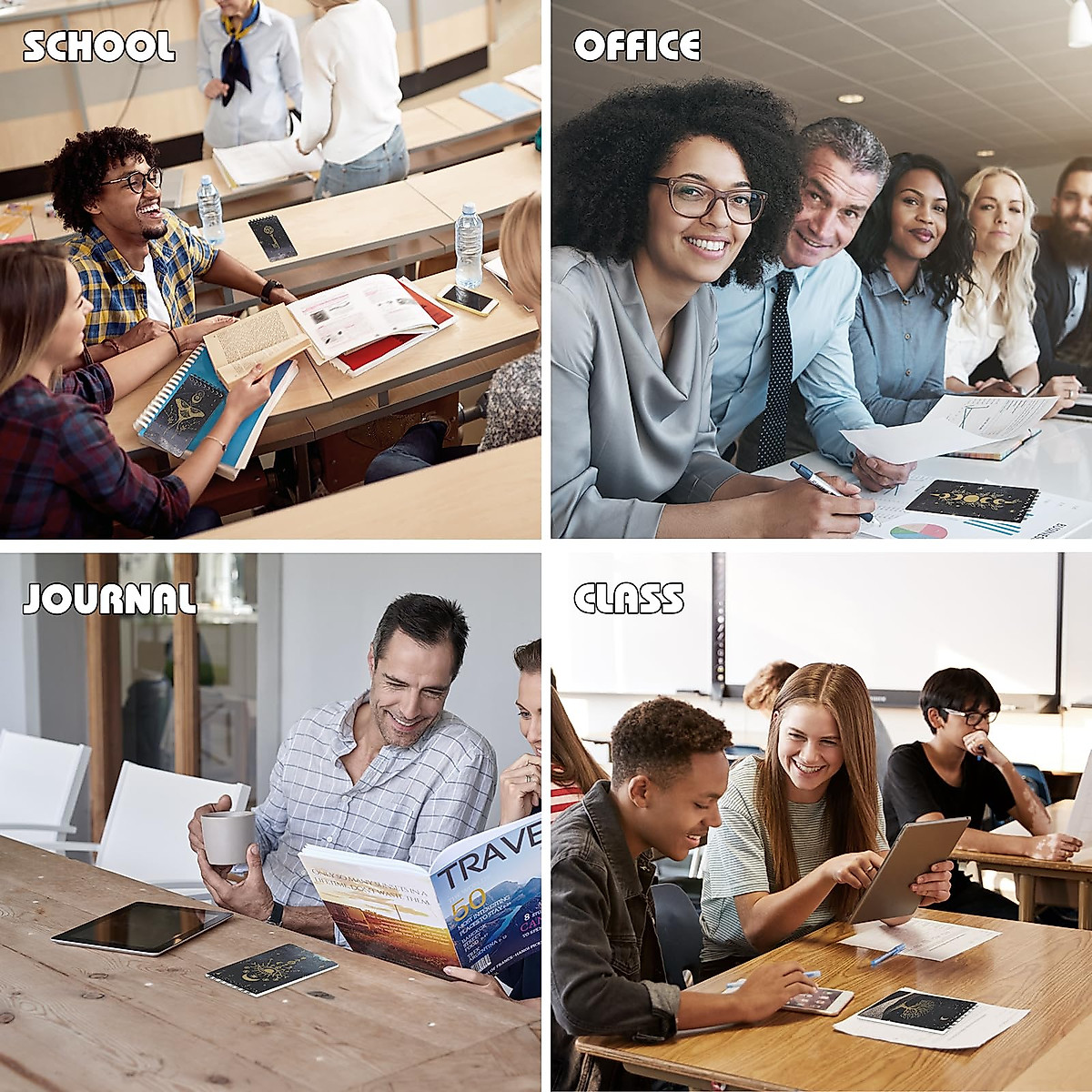 EOOUT Small Spiral Notebook, Aesthetic Pocket Notebook, 16pcs, 3x5 Inches, Memo Pads, Home Office College School, Lined College Ruled Paper, 60 Sheets Per Notebook, 8 Styles