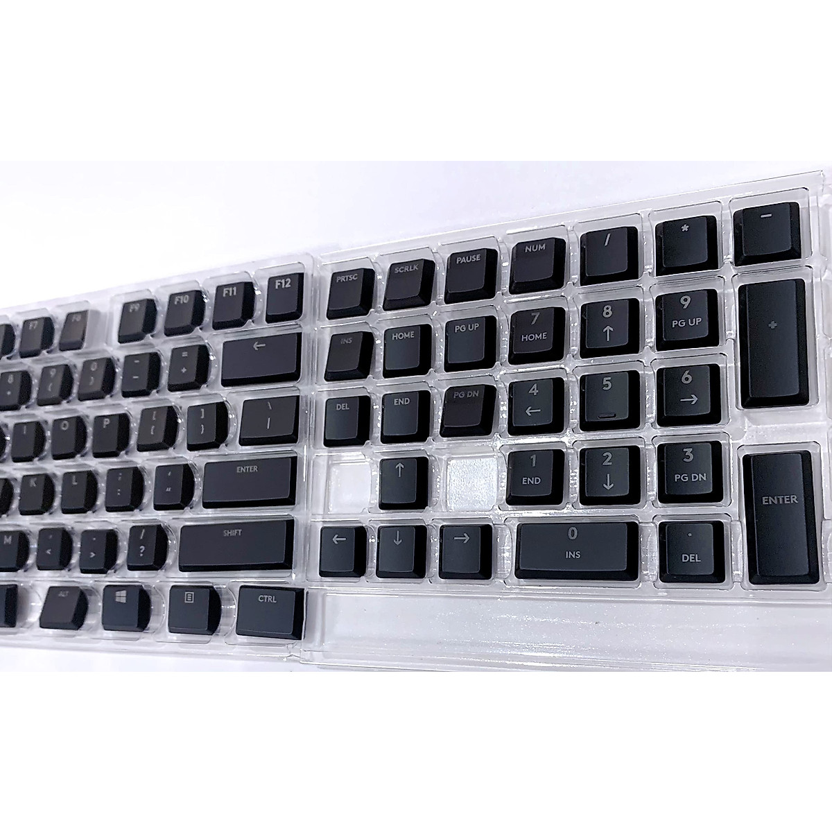 wj forG915 Full Set of 109/87 Keycaps Replacement G915/G913/G815/G813 TKL RGB Gaming Mechanical Keyboard (109 Keys Black G915)
