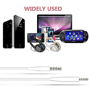 Saipomor SoundTrue Replacement Cords for Bose On-Ear 2 OE2 OE2i QC25 QC35II QC35 QC45 NC700 Soundlink SoundlinkII Headphones (White)