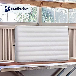 Brivic Indoor Air Conditioner Cover AC Cover for Inside Window Unit 21 x15 x 3.5 inches(L x H x D),White