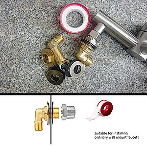 ZHYICH Installation Kit for Wall Mount Faucet, Kitchen Faucet Mounting Adapter Set, Backsplash Mount Set for Commercial Kitchen Prep & Utility Sink