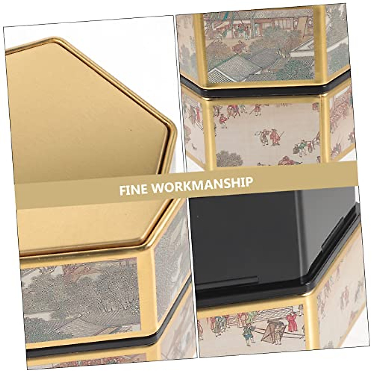 Didiseaon metal cookie tin snack container metal can with lid snacks container coffee bean jar loose leaf tea storage round tea tin tea bag holder teabags organizer tea and coffee organizer