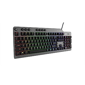 Lenovo GY40T26478 Legion K500 RGB Mechanical Gaming Keyboard, 3 ZONE Full-size Keyboard, 7 user Programmable Hot Keys; 16.8 Million Colors, 50 Million-Click Red Mechanical Keys, Detachable Palm Rest