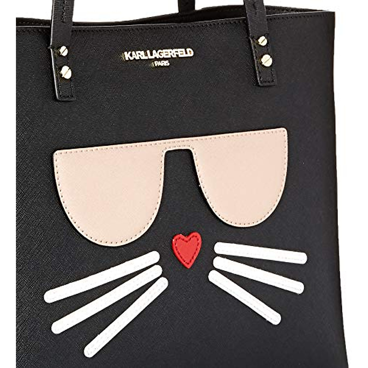 Karl Lagerfeld Paris womens Maybelle Tote Bag, Black/Gold, One Size US