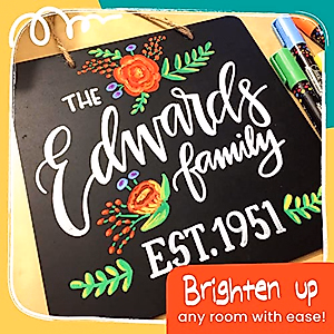 Chalkola Liquid Chalk Markers Erasable (10 Pack) w/ Gold & Silver - Washable Paint Chalk Pens for Chalkboard Signs, Blackboard, Car Window, Bistro, Glass, Board - Neon Wet Wipe 6mm Reversible Bold Tip