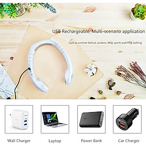 Honsy Neck Fan Air Conditioner Portable Personal Neck Fan Air Conditioner Wearable Ac Battery Rechargeable Mini Personal Fan Cooling Bladeless Neck Fan for Women Men Ice Cooler Outdoor Neck Fan