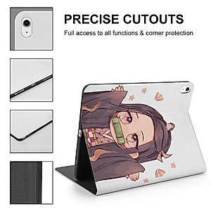 Anime Printing ​Case for iPad Air 5th Generation (2022) / iPad Air 4th (2020) 10.9 Inch with Pencil Holder, Premium Shockproof Imitation Leather Case with Auto Sleep/Wake (A)