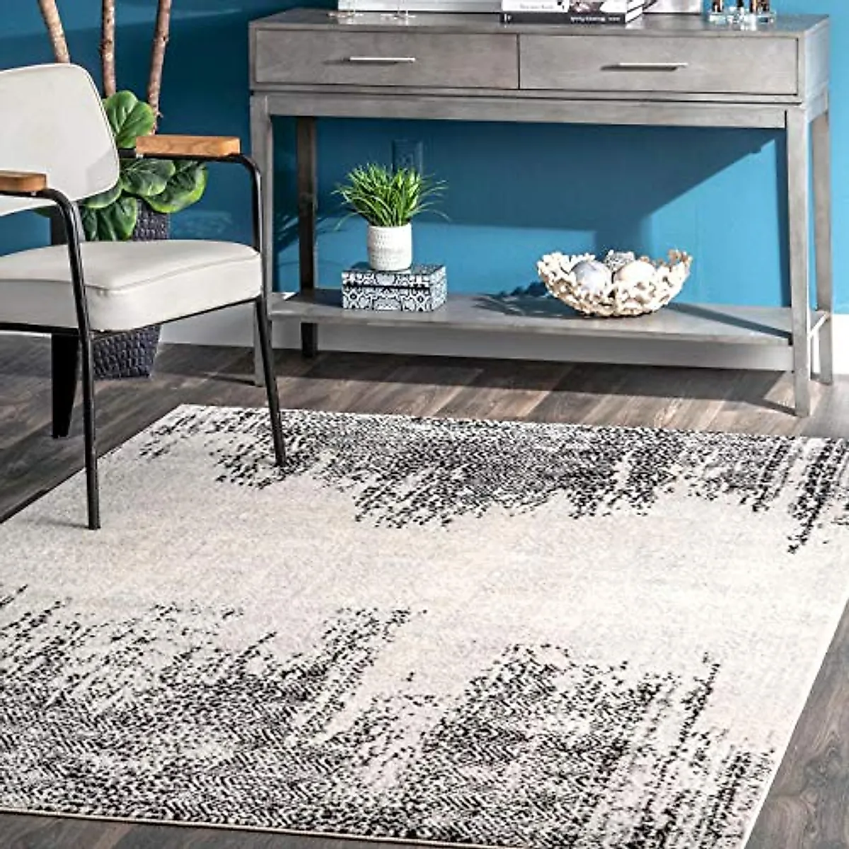 nuLOOM Konstantin Contemporary Chevron Area Rug, 9' x 12', Grey