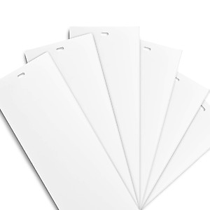 DALIX White Vertical Replacement Blinds Slats Sliding Glass Door Window (6 Pack)