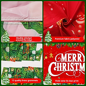 Arosche Extra Large Christmas Garage Door Cover 6 * 16Ft Christmas Garage Door Decorations Xmas Santa Claus Snowman Background Party Supplies for Garage Door Cover, Phoyography, Party Decor