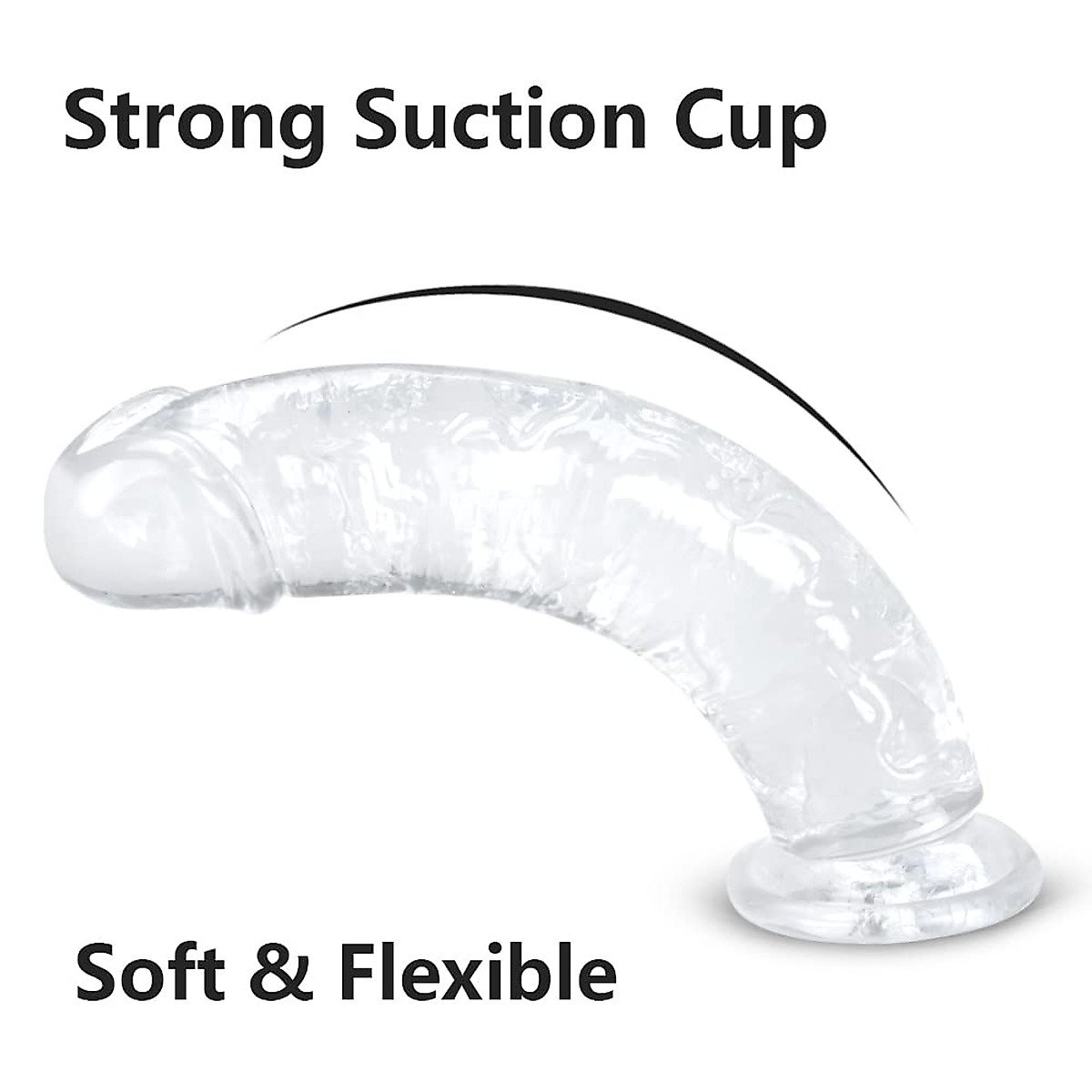 12.5 * 2.3 Inch Huge Dildos Realistic Clear Dildo with Strong Suction Cup Hands-Free Huge Dong Big Size Adult Sex Toy for Women or Men Anal Dildo