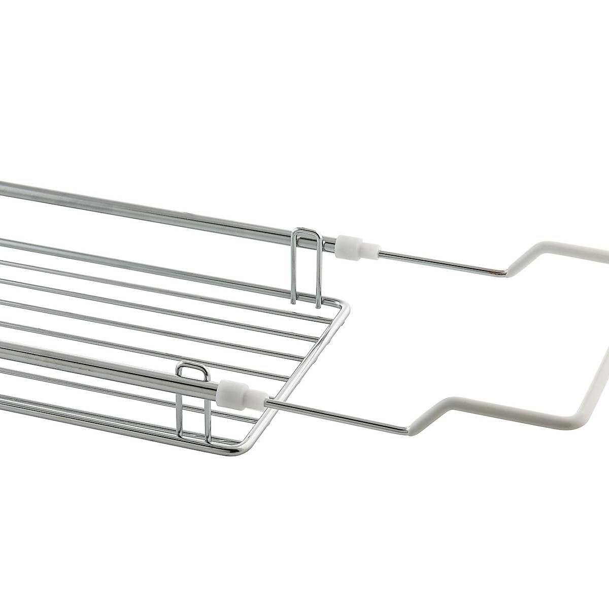 Organize It All Expandable Chrome Bathtub Caddy/Tray | Dimensions : 26.5-39 x 6 x 2.25 | Expandable | Bathroom Tub Organization | Chrome