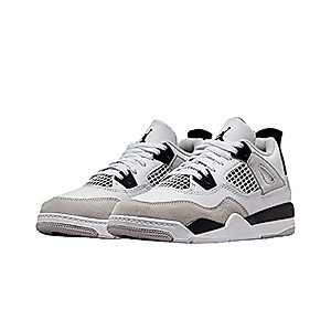 Little Kid's Jordan 4 Retro Military Black White/Blk-Neutral Grey (BQ7669 111) - 12.5
