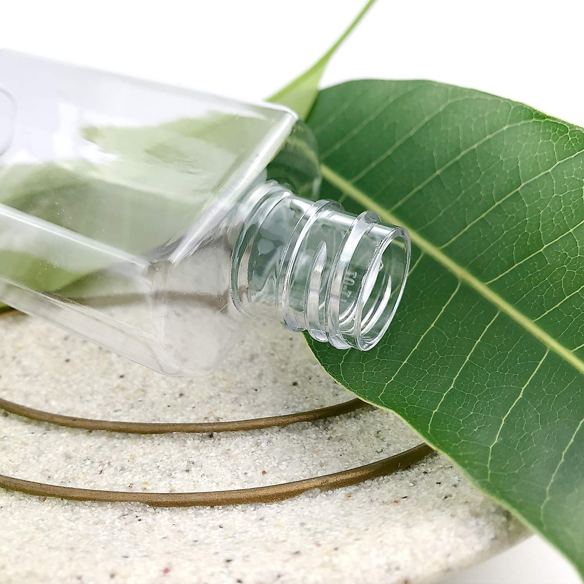 FOOCHY Clear Hand Sanitizer Travel Bottles Empty Plastic Refillable Flip-Top Bottles for Hand Sanitizer Shampoo Lotion,etc - No BPA/Parabens, 60ml/2oz (Set of 8)