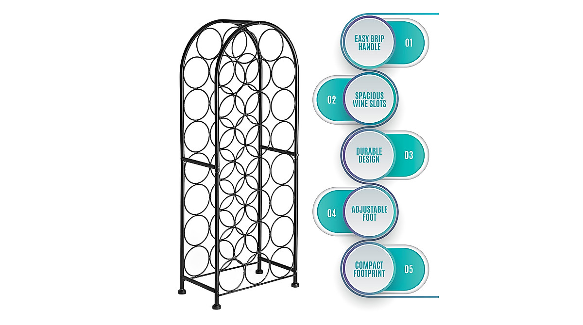 Sorbus Bordeaux Chateau Wine Rack - Holds 23 Bottles in Elegant Style