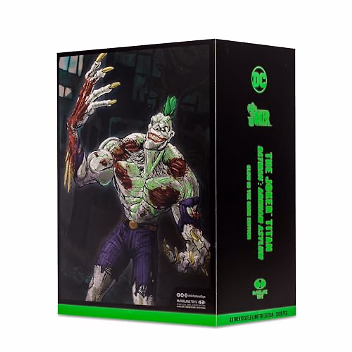 McFarlane Toys - DC Multiverse The Joker Titan, Glow in The Dark Edition Mega Figure, Gold Label, Amazon Exclusive