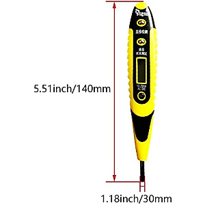 Heyiarbeit Non-Contact Voltage Tester Pen AC 12-250V Voltage Detector Pen LCD Circuit Tester Detector Circuit Test Pen Circuit Tester Tool