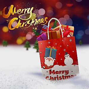 Kidtion Christmas Gift Bags 30 PCS, Durable Christmas Bags with Tissue Paper, 6 Styles Gift Bags Bulk with Handles, Reusable Small Gift Bags Xmas Paper Bags, Party Favors Holiday Gift Bags