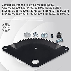 AMTHKNO 532194732 194732 Sector Plate/Steering Gear Rebuild Kit Compatible with Craftsman, AYP, Poulan Mower and Garden Tractor Replace Models 587738906 532194747