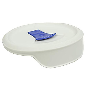 Corningware FW16 (16oz) French White with Vented Blue Tab Replacement Lids- 2 Pack (Will NOT fit the 20oz Meal Mug)