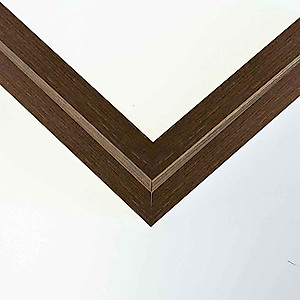 7x10 Frame Gold Solid Wood Picture Frame Width 0.75 Inches | Interior Frame Depth 0.75 Inches | Atticus Contemporary Photo Frame Complete with UV Acrylic, Foam Board Backing & Hanging Hardware