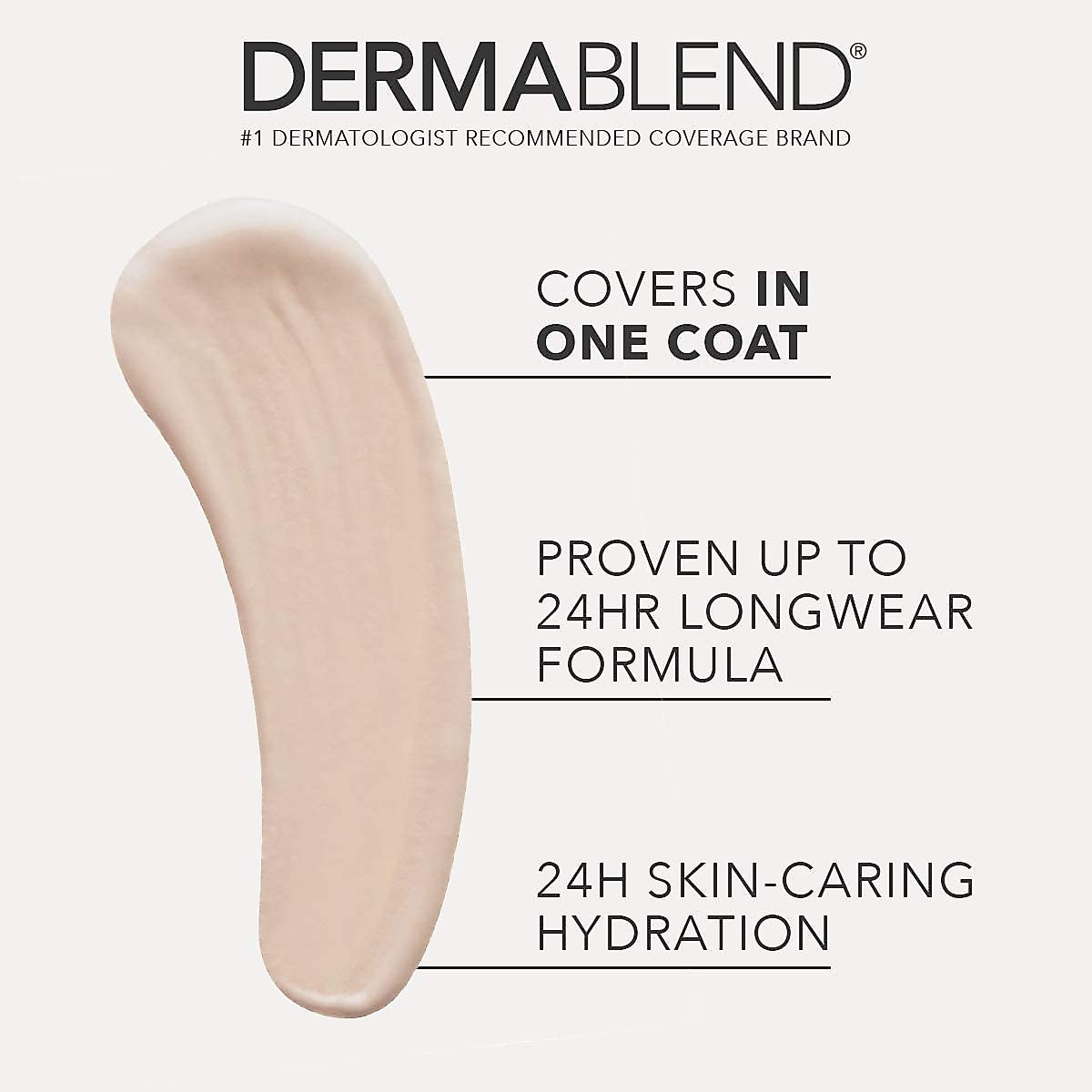 Dermablend Cover Care Concealer, Full Coverage Concealer Makeup and Corrector for Under Eye Dark Circles, Acne & Blemishes, 24-Hr Hydration, Matte Finish, XL Applicator