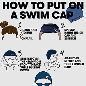 Arena HD Unisex Elastic Silicone Swim Cap for Adults, Training Water Sports Fitness Swimming Gear, Chlorine Protection Pool Hat, Choco, One Size