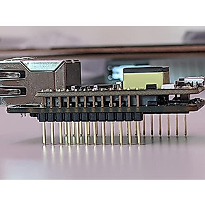 Silicognition M4-Shim - Feather M4 That fits on top of The PoE-FeatherWing for Ultra-Compact PoE Builds (Vertical USB)