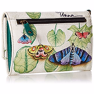 Anna by Anuschka Hand Painted Women’s Genuine Leather - Vintage Wristlet Clutch - Vintage Botanical