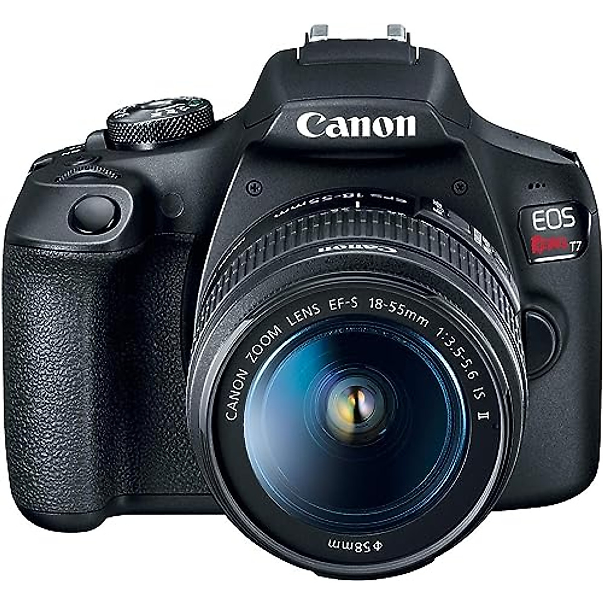Black Canon EOS Rebel T7 DSLR Camera with EF S 18 55mm DC III and 75 300mm III Lenses canont7w7530064gb canont7w7530064gb (Renewed)