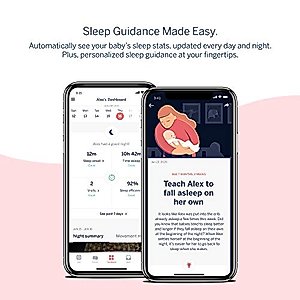 Nanit Plus - Smart Baby Monitor and Floor Stand: Camera with HD Video & Audio - Sleep Tracking - Night Vision - Temperature & Humidity Sensors and Two-Way Audio