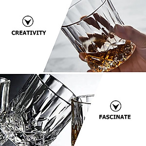 UPKOCH Crystal Whiskey Glasses Tumbler Set: 4Pcs Vintage Whiskey Glasses Whiskey Tumblers Crystal Glasses Cocktail Glass for Bar