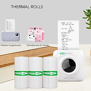 20 Roll Mini Thermal Printer Sticker Paper 57 x 25 mm Self Adhesive Thermal Paper Printable Sticker Paper Mini Pocket Printer Sticker Paper for Most Kids Instant Camera Photo Journal Notes Memo