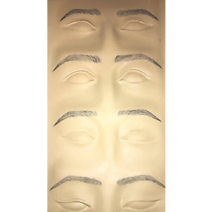 Microblading Supplies 3 Piece Tattoo Practice Skin For Eyebrows: Permanent Makeup Silicone Skin To Practice Brow Micro-Blading And Needling, Fake Skin Sheets For Professionals And Beginners