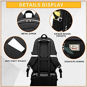 School Backpack Aesthetic Backpack for Girls Boys, Anti Theft Travel Daypack Laptop Backpacks for College Students, Cute Bookbag School Computer Bag for Outdoor Camping Hiking(black)