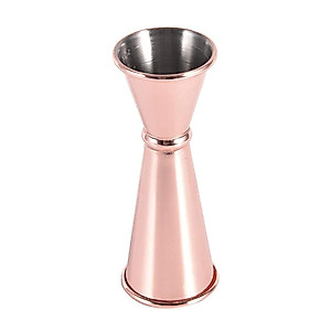 Jigger 2 oz 1 oz, Rose Gold Stainless Steel Double Cocktail Jigger Shot Measure Jigger Alcohol Measuring Cup Bar Tool for Bartending
